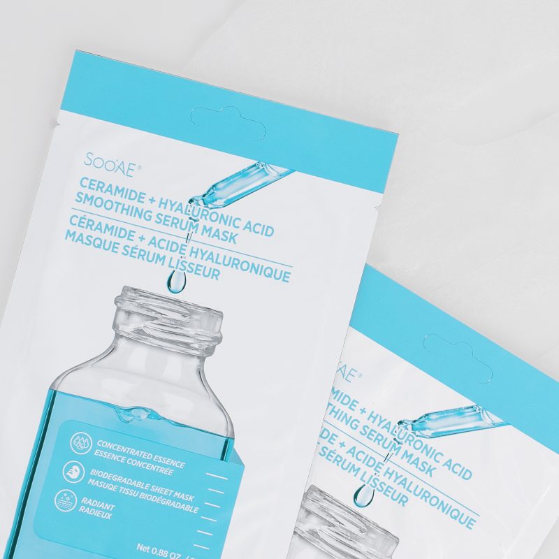 Ceramide + Hyaluronic Acid Smoothing Serum Mask - Clean & Green Beauty